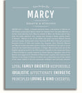 Marcy Personalized Name Meaning Art Prints – Name Stories