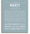 Marcy Personalized Name Meaning Art Prints – Name Stories
