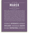 Marek Personalized Name Meaning Art Prints – Name Stories