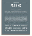 Marek | Name Art Print – Name Stories