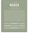 Marek Personalized Name Meaning Art Prints – Name Stories