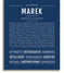 Marek Personalized Name Meaning Art Prints – Name Stories