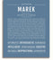 Marek | Name Art Print – Name Stories