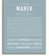 Marek | Name Art Print – Name Stories