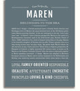Maren | Name Art Print – Name Stories