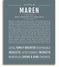 Maren | Name Art Print – Name Stories