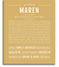 Maren | Name Art Print – Name Stories
