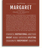 Margaret Personalized Name Meaning Art Prints – Name Stories