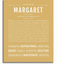 Margaret Personalized Name Meaning Art Prints – Name Stories