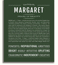 Margaret Personalized Name Meaning Art Prints – Name Stories