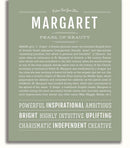 Margaret Personalized Name Meaning Art Prints – Name Stories