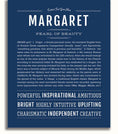 Margaret Personalized Name Meaning Art Prints – Name Stories