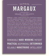 Margaux Personalized Name Meaning Art Prints – Name Stories