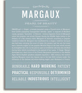 Margaux Personalized Name Meaning Art Prints – Name Stories