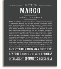 Margo | Name Art Print – Name Stories