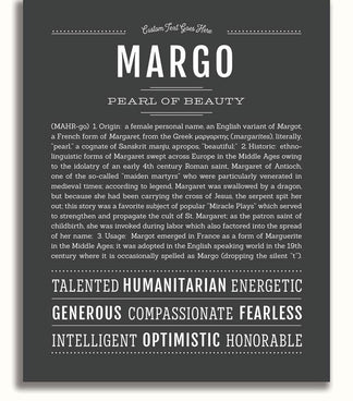 Margo | Name Art Print – Name Stories