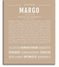 Margo | Name Art Print – Name Stories