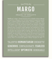 Margo Personalized Name Meaning Art Prints – Name Stories