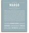 Margo Personalized Name Meaning Art Prints – Name Stories