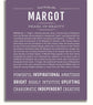 Margot Personalized Name Meaning Art Prints – Name Stories