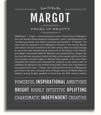 Margot | Name Art Print – Name Stories