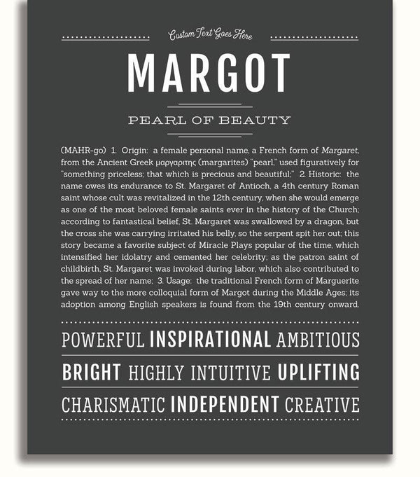 Margot | Name Art Print - Personalized Custom Gifts – Name Stories