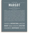 Margot Personalized Name Meaning Art Prints – Name Stories
