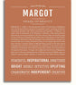 Margot Personalized Name Meaning Art Prints – Name Stories