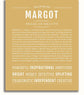 Margot Personalized Name Meaning Art Prints – Name Stories
