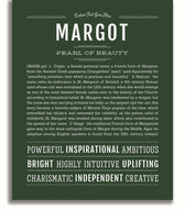 Margot Personalized Name Meaning Art Prints – Name Stories