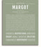 Margot Personalized Name Meaning Art Prints – Name Stories