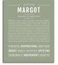 Margot Personalized Name Meaning Art Prints – Name Stories