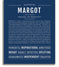 Margot Personalized Name Meaning Art Prints – Name Stories