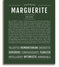 Marguerite Personalized Name Meaning Art Prints – Name Stories