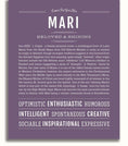 Mari | Name Art Print – Name Stories
