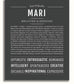 Mari Personalized Name Meaning Art Prints – Name Stories