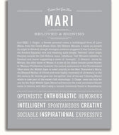 Mari | Name Art Print – Name Stories