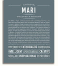 Mari | Name Art Print – Name Stories