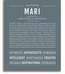 Mari | Name Art Print – Name Stories