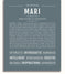 Mari Personalized Name Meaning Art Prints – Name Stories
