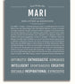 Mari | Name Art Print – Name Stories