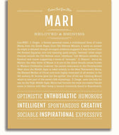 Mari | Name Art Print – Name Stories