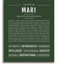 Mari | Name Art Print – Name Stories