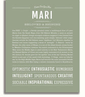 Mari | Name Art Print – Name Stories