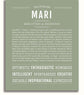 Mari | Name Art Print – Name Stories