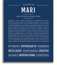 Mari | Name Art Print – Name Stories