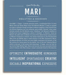 Mari | Name Art Print – Name Stories