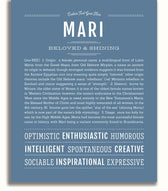 Mari | Name Art Print – Name Stories