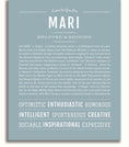 Mari | Name Art Print – Name Stories