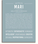 Mari | Name Art Print – Name Stories